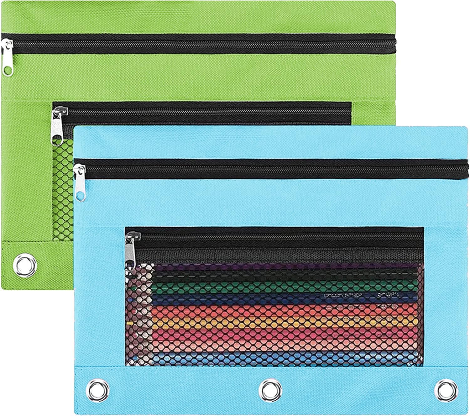 Amazon.com : AHOME 3 Ring Binder Pencil Pouchs, Zippered Pencil Pouch ...