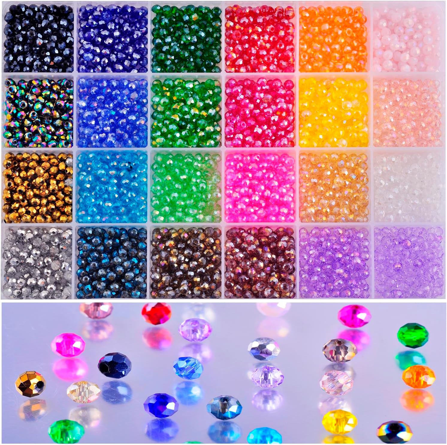 Amazon.com: Glass Beads 2mm Tiny Seed Beads for Jewelry Making Approx ...