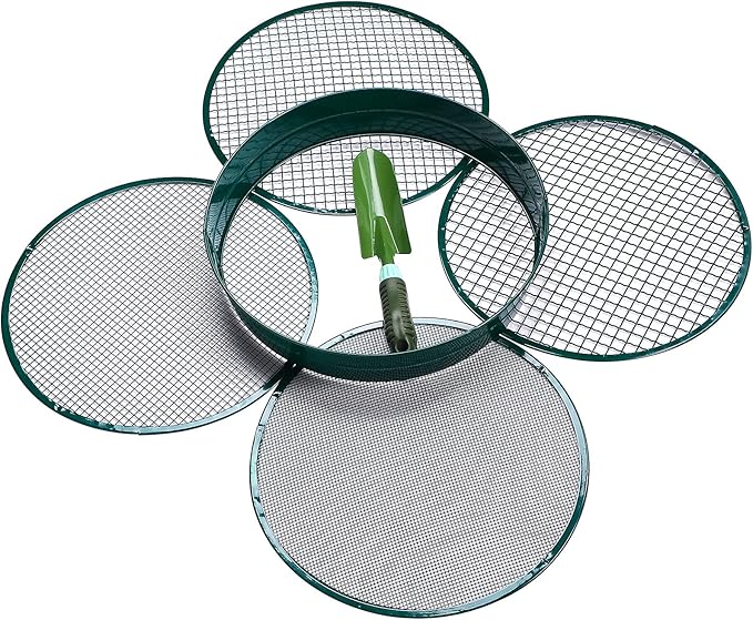 Metall Sieb Mesh Garten Rätsel Eintopfen Mischen Sieb Boden Sieb Pfanne ...