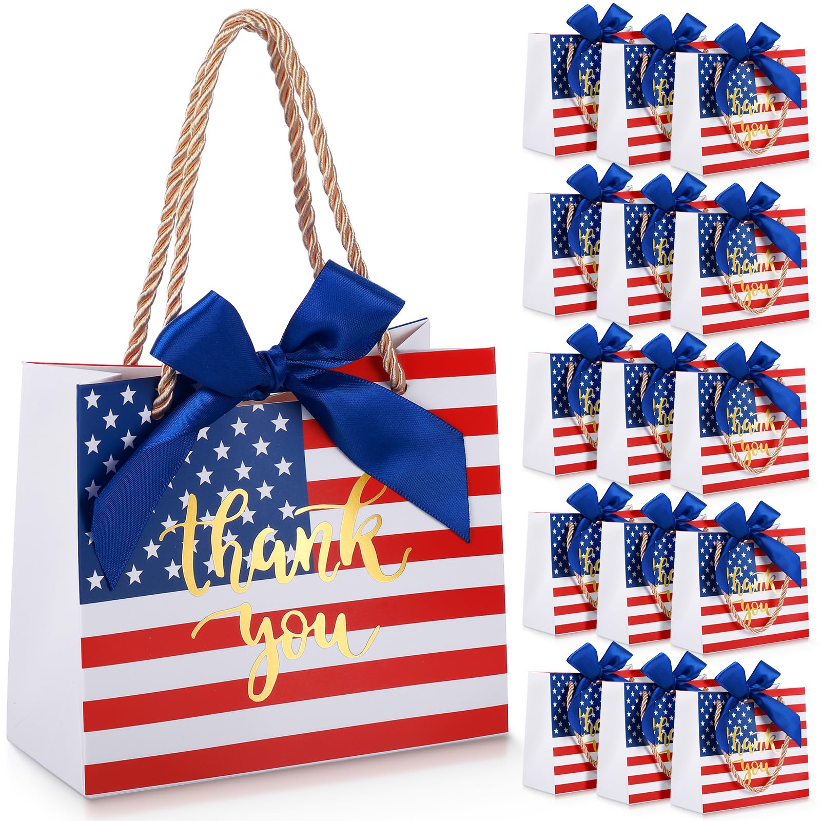 Amazon.com: Kolldenn 40 Pcs Veterans Day Thank You Gift Bags with ...