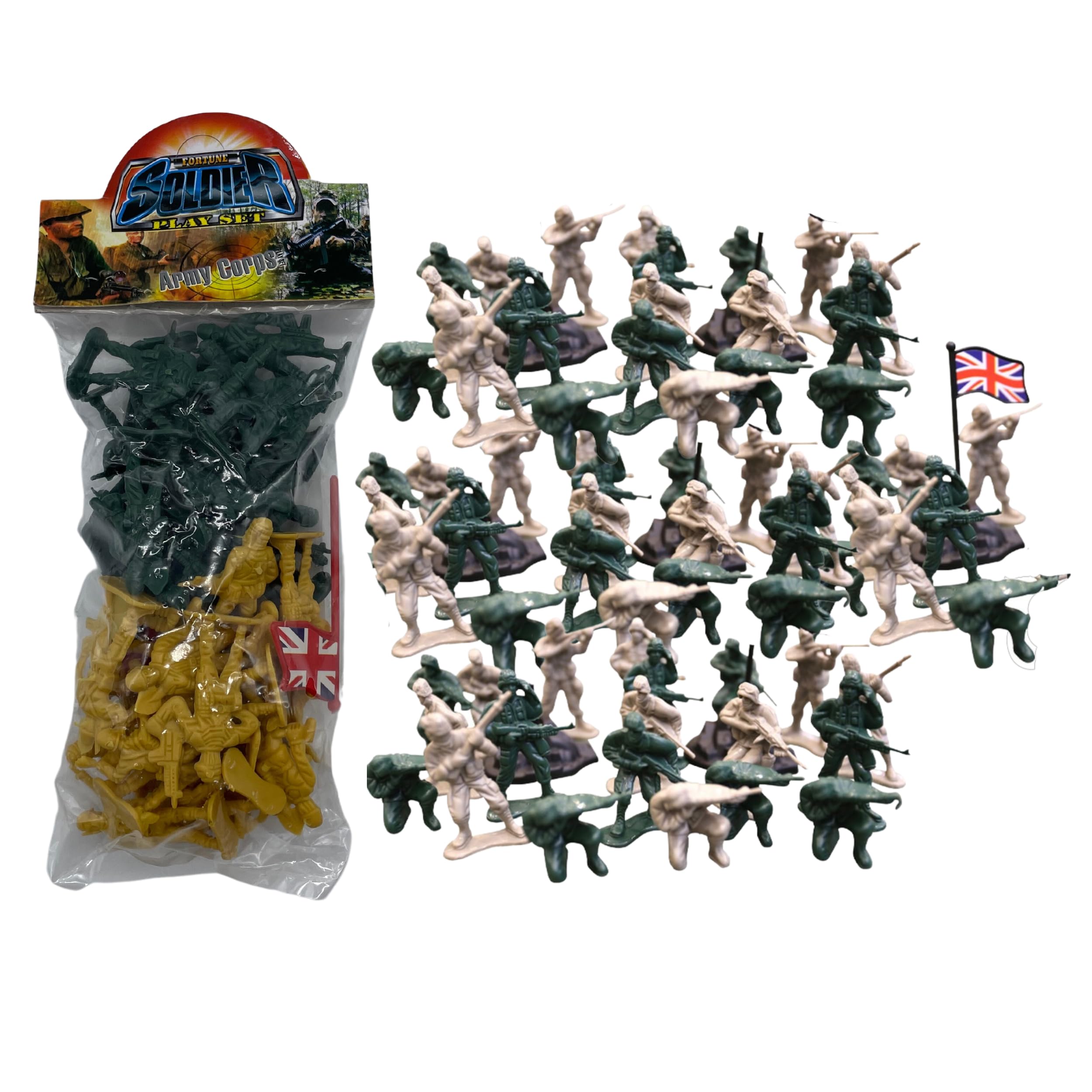 Army Toys Set 40 Piece role play toy soldiers WW2. Plastic realistic ...