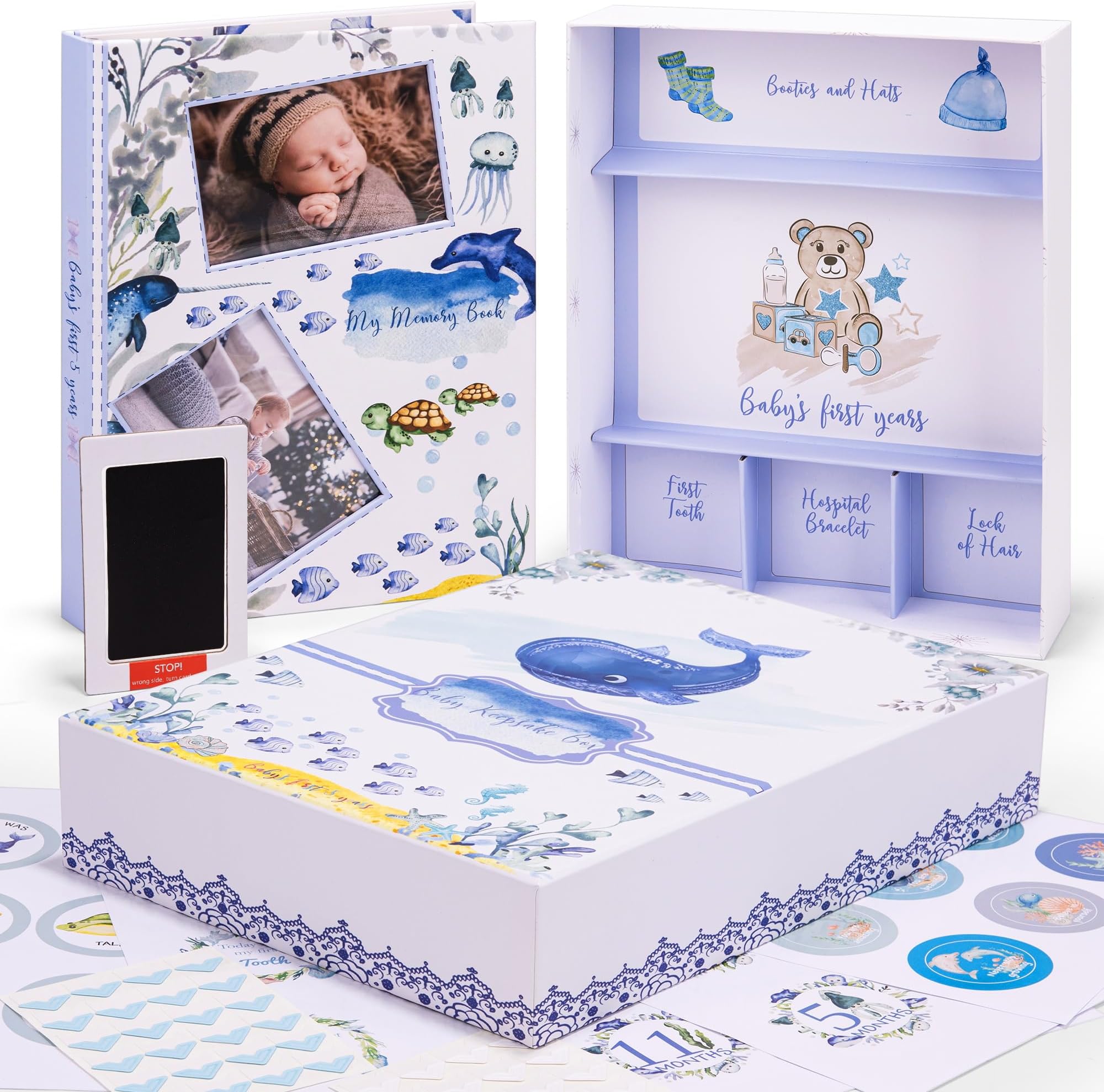 Amazon.com: Kemella Kreations My Memory Book with Keepsake Box, Baby ...