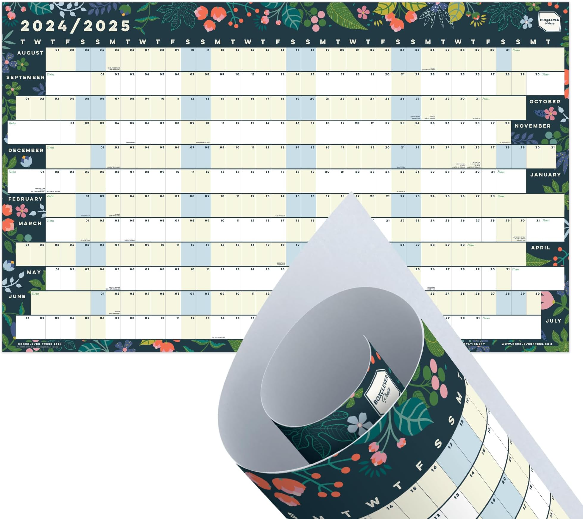 Boxclever Press Academic Wall Planner 2024-2025 (Non Laminated ...