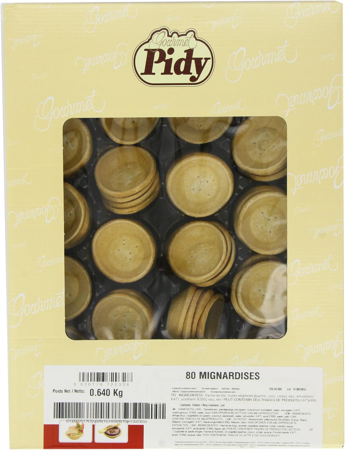 Pidy Mignardise Feuilletee Savoury Tartlet, 6 cm - 80 Portions : Amazon ...