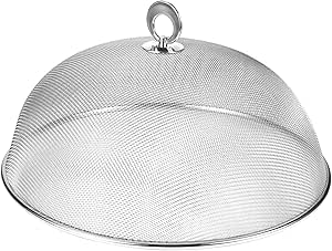 Amazon.com: Round Metal Mesh Food Cover Plate Covers Reusable Food Protector Net Dome Food Cover ...