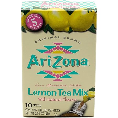 Amazon.com: AriZona Green Tea with Ginseng Sugar Free Iced Tea Stix ...