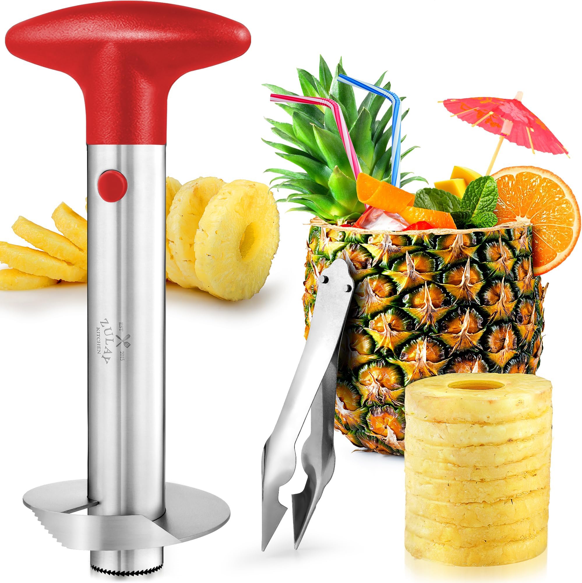 Amazon.com: Pineapple Corer and Slicer, Heavy-Duty Stainless Steel ...