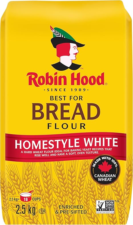 Robin Hood Best For Bread Homestyle White Flour, 2.5kg, Made with 100% ...