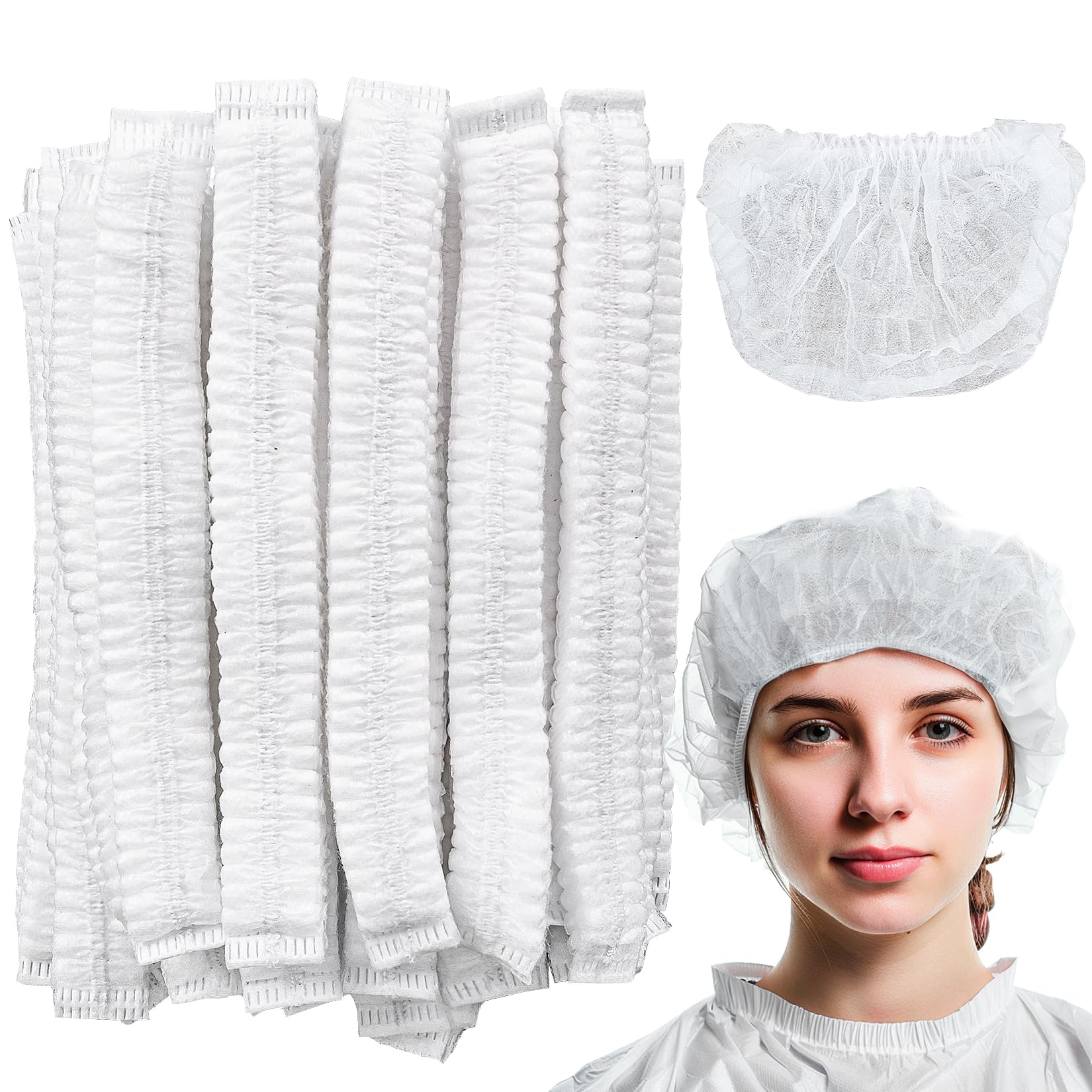 Amazon.com: Bouffant Hair Nets - 50PCS Disposable Hair Net Non-woven ...