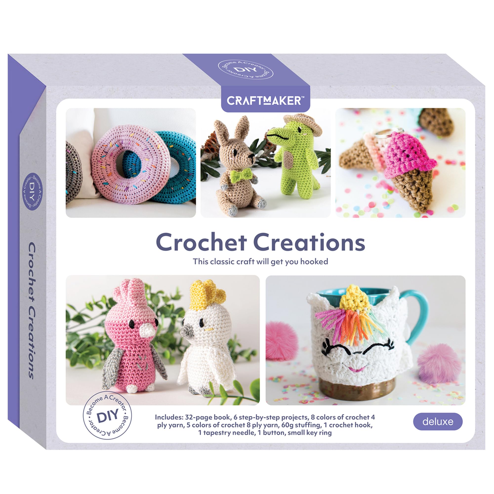 Amazon.com: Craft Maker: Crochet Creations Kit - Learn to Crochet at ...