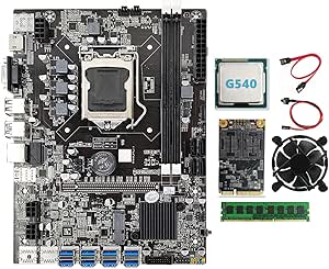 marian B75 BTC Motherboard 8XUSB+G540 CPU+DDR3 4G 1333Mhz RAM+MSATA SSD ...