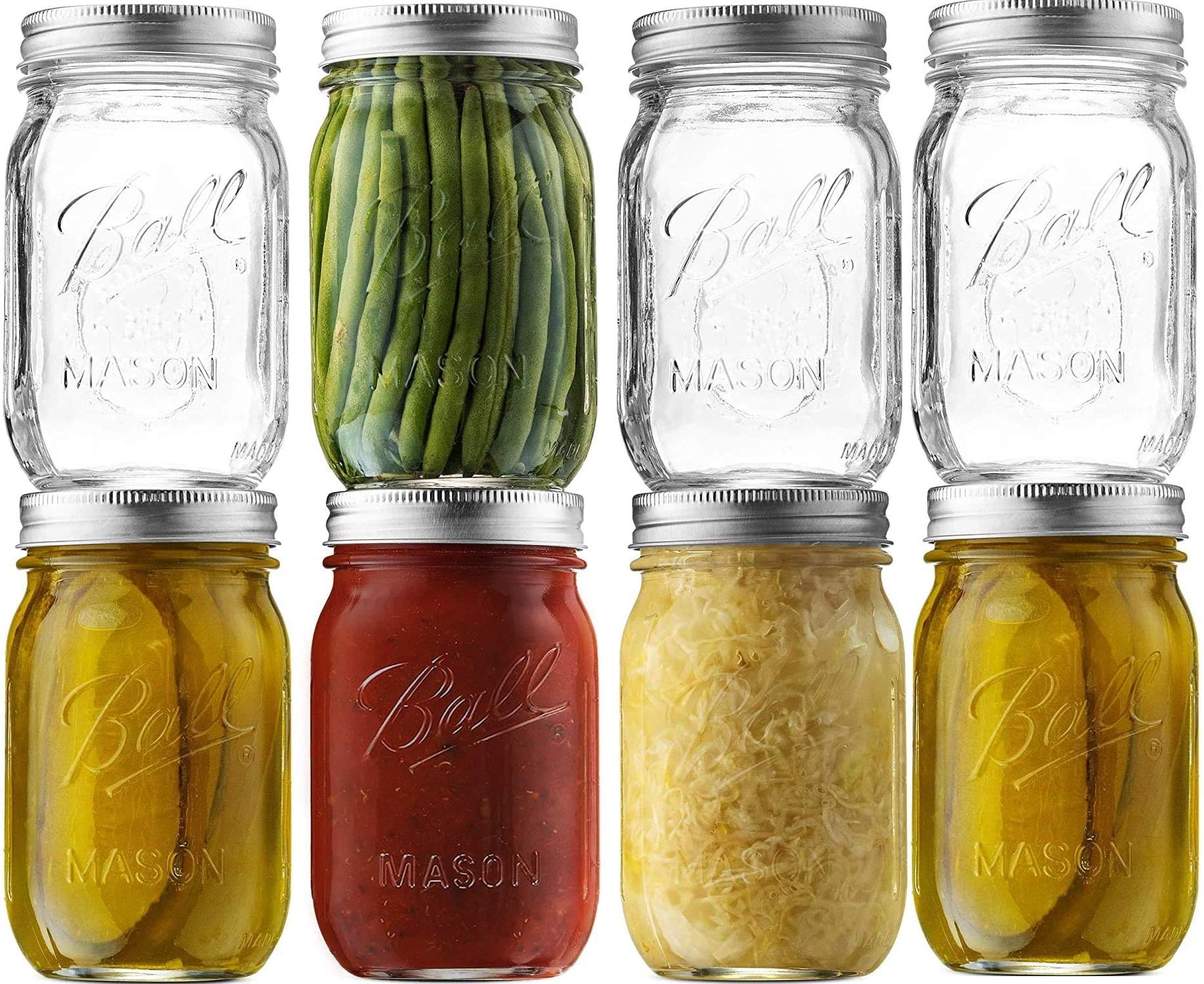 Buy STAR WORK - Imported Mason Jars Glass Jar with Lid For Kitchen Jars ...