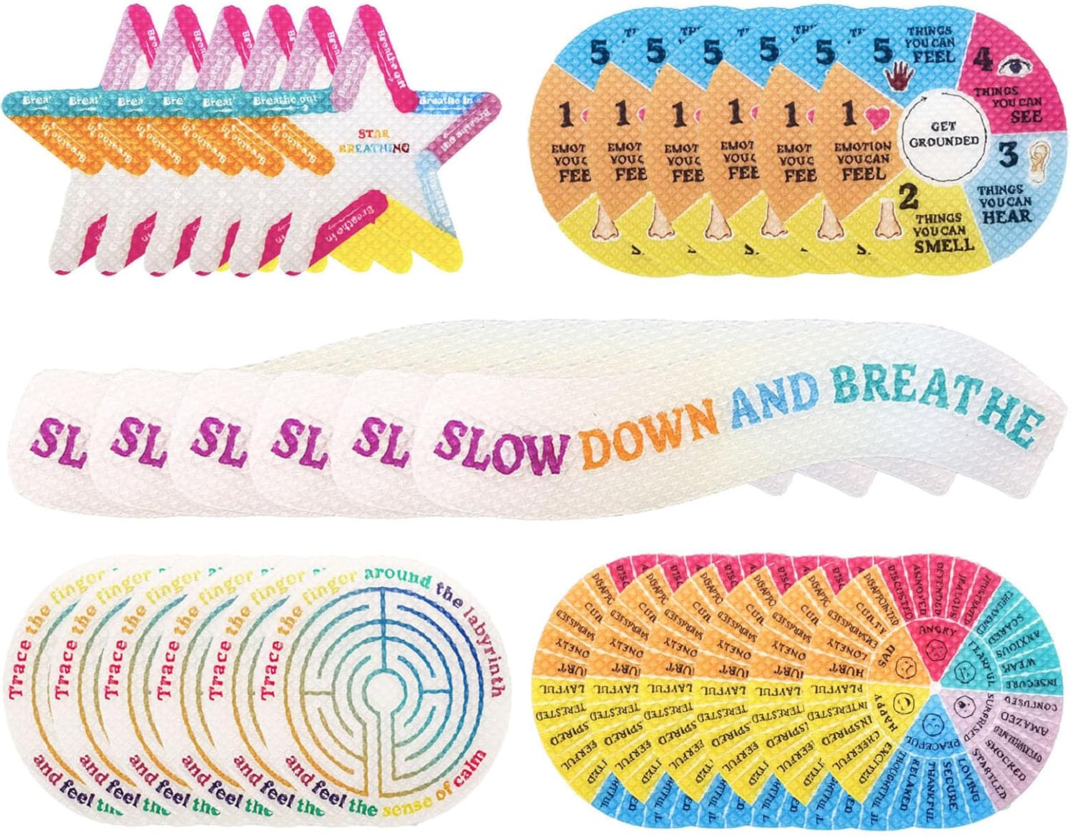 Amazon.com : CRAFTJOY 5-Styles Calm Strips for Anxiety Sensory Stickers ...