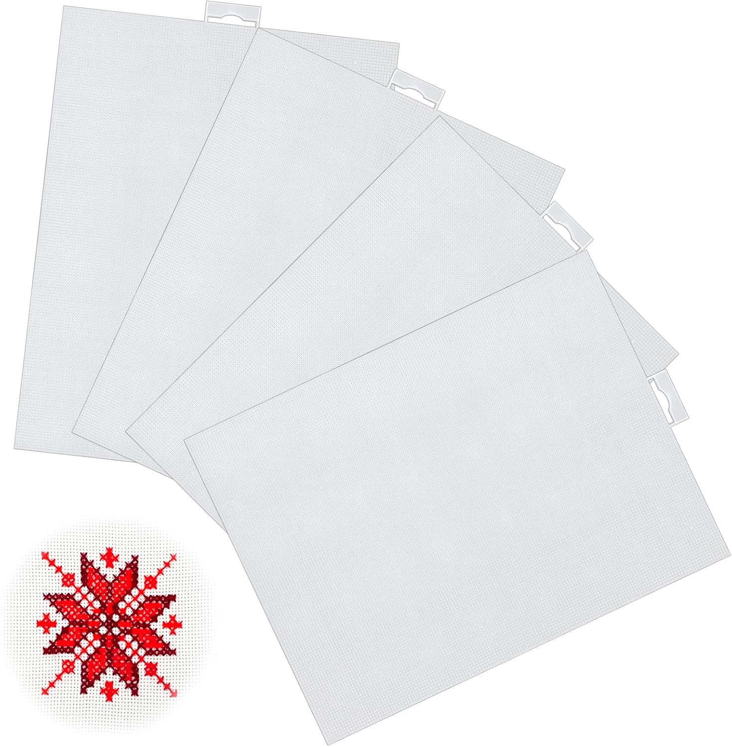 4Pcs Plastic Mesh Canvas Sheets,14 CT Clear Plastic Mesh Canvas Sheets ...