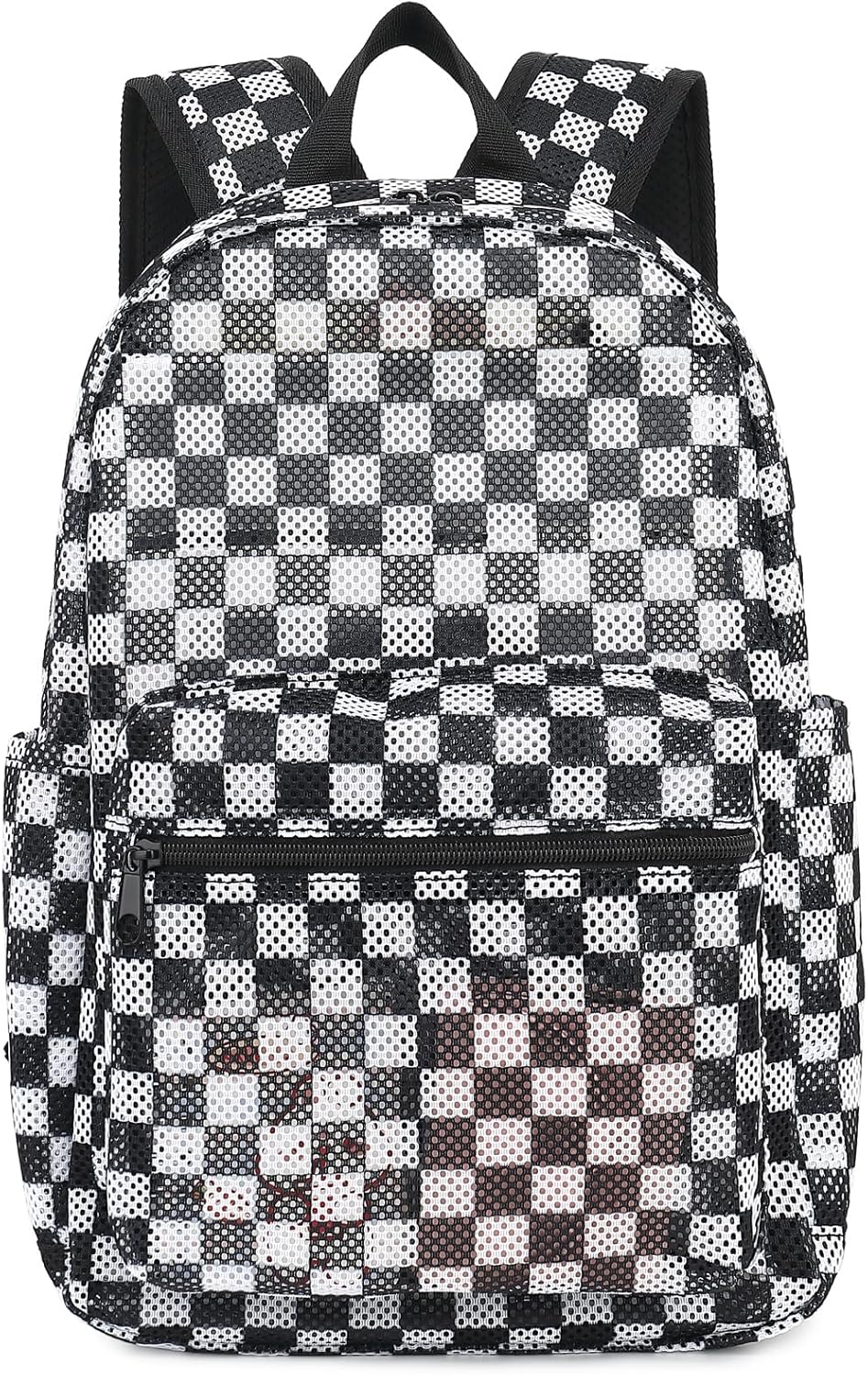 Amazon.com | Xunteny Checkered Mesh Backpack for Girls Women, Semi ...