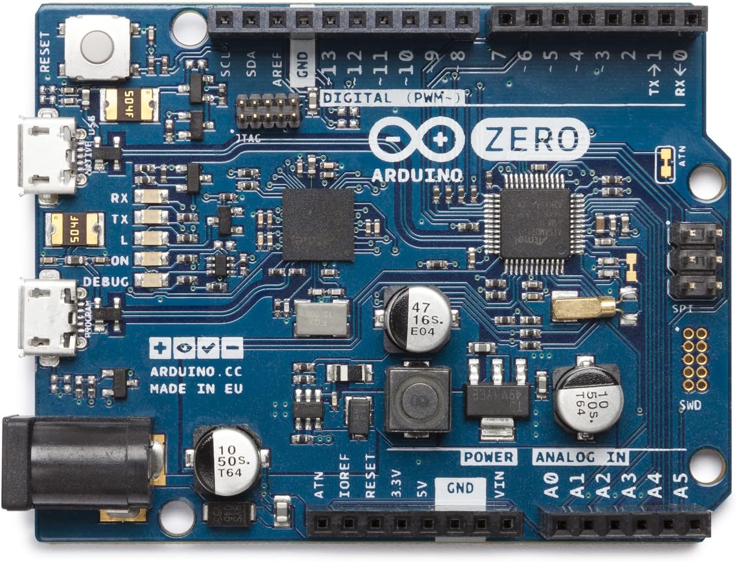 Amazon.com: Arduino Zero [ABX00003] – 32-bit ARM Cortex-M0+, 48MHz ...