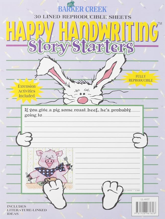 Amazon.com: Barker Creek Happy Handwriting Activity Sheets, Story ...