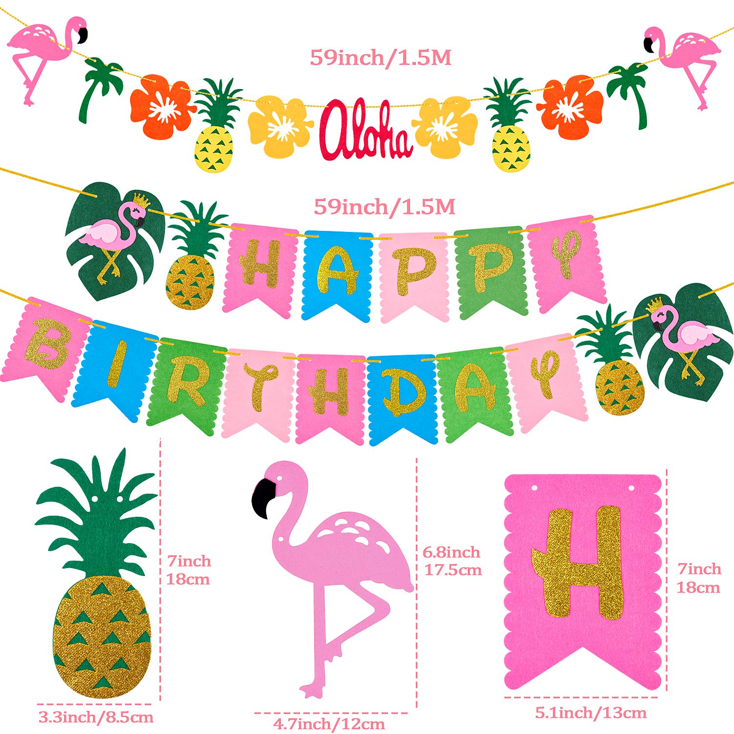 Buy Golray Hawaiian Luau Birthday Party Decorations Supplies Girls ...