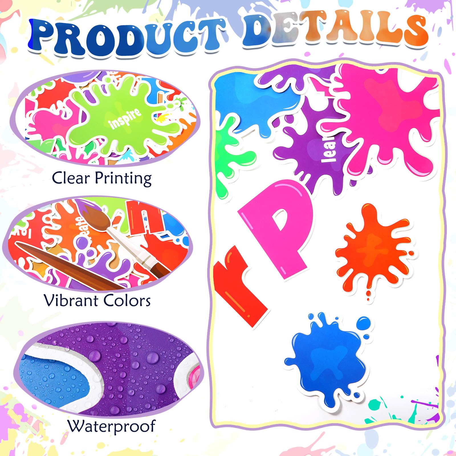 Snapklik.com : 62 Pcs Paint Your Future Bulletin Board Painting Art ...