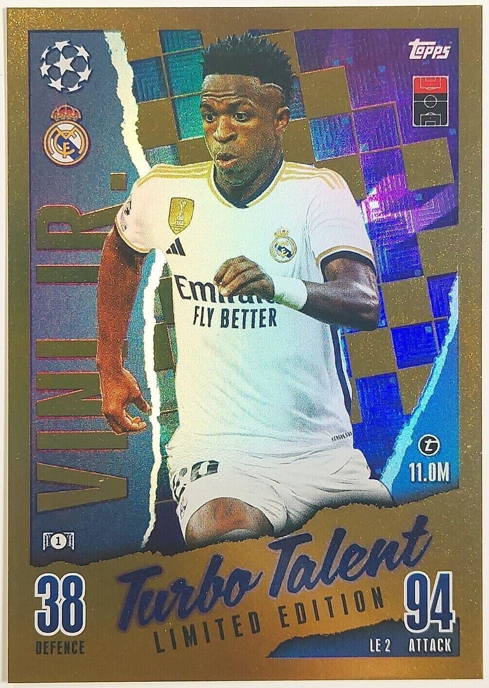 Topps Match Attax 2023 2024 Vini JR Turbo Talent Limited Edition Card ...
