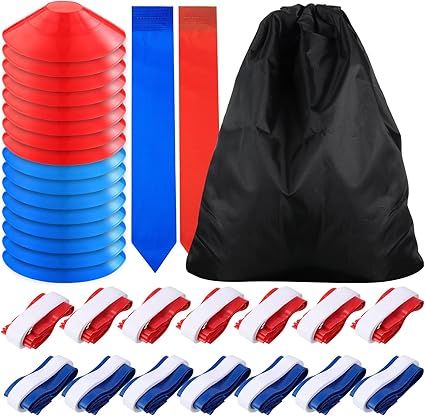 Amazon.com: 16 Player Flag Football Set 16 Football Belts Each with 3 ...