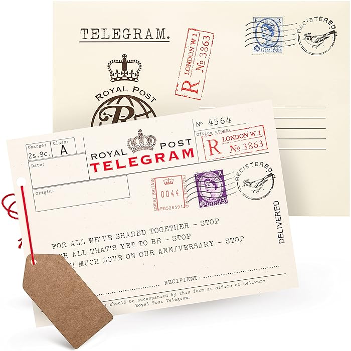 Buy Panqarte® Anniversary Telegram Letter Handcrafted in Europe ...