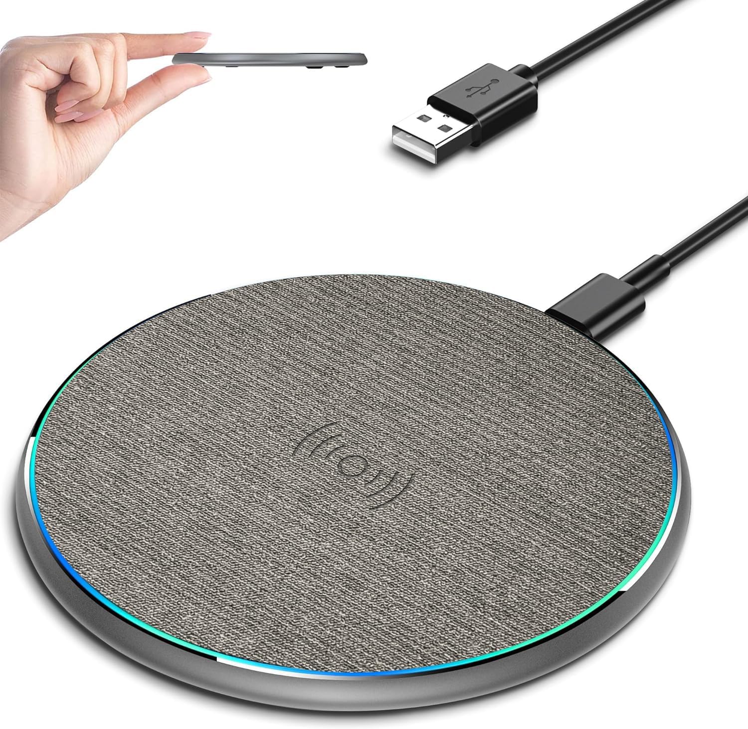 Wireless Charger, Wireless Charging Pad for iPhone 16/15/14/13/12/11 ...