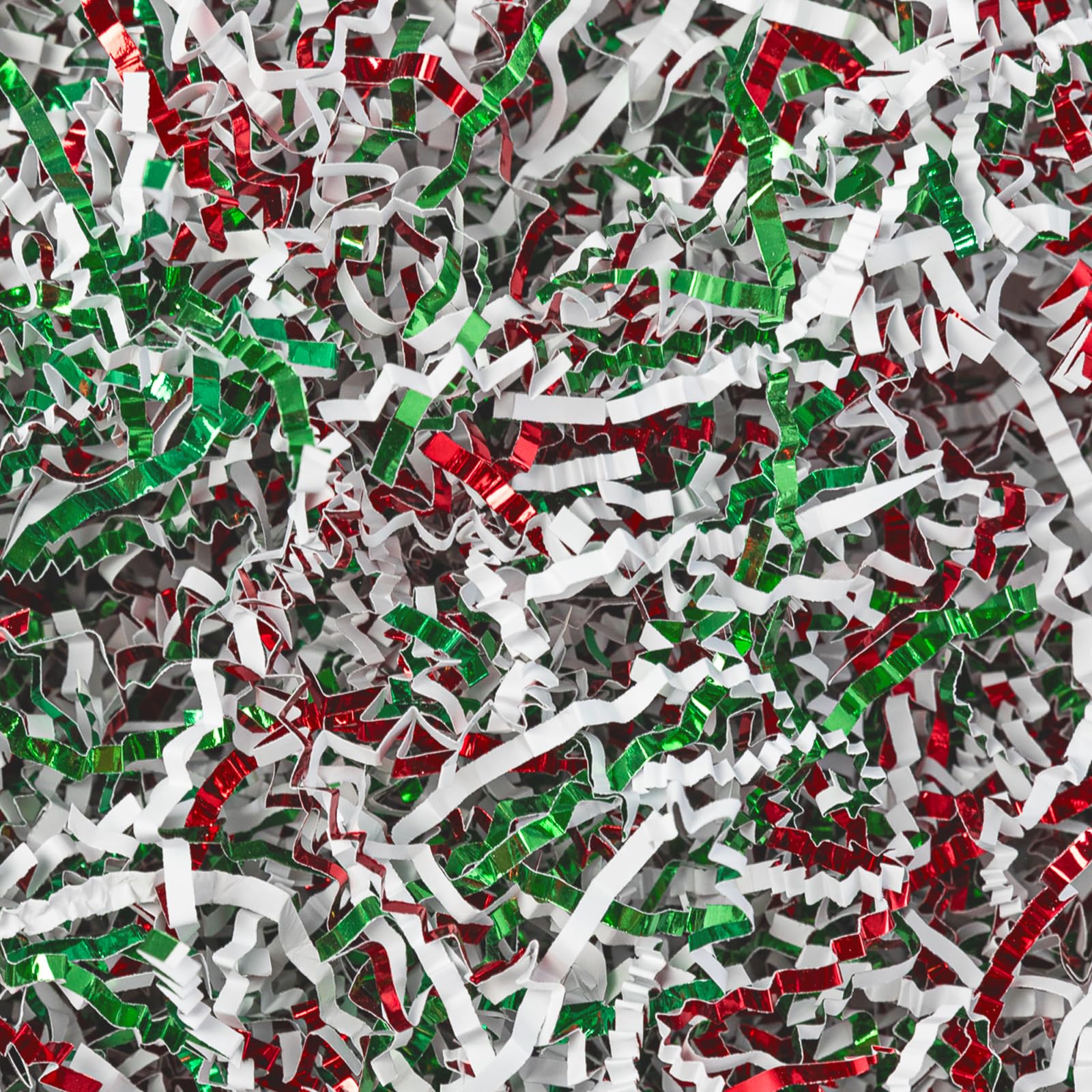 Amazon.com: Gloreyan 1/2LB Christmas Crinkle Cut Paper Shred, Metallic ...