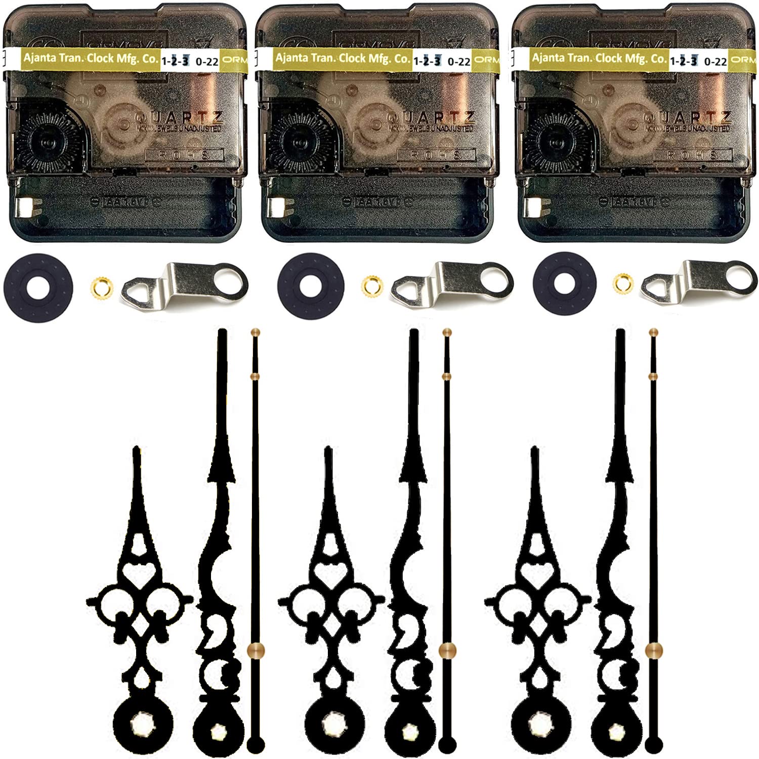 Buy YOPY Combo 3 of Ajanta Mfg. Battery Operated Plastic Ticking Wall ...