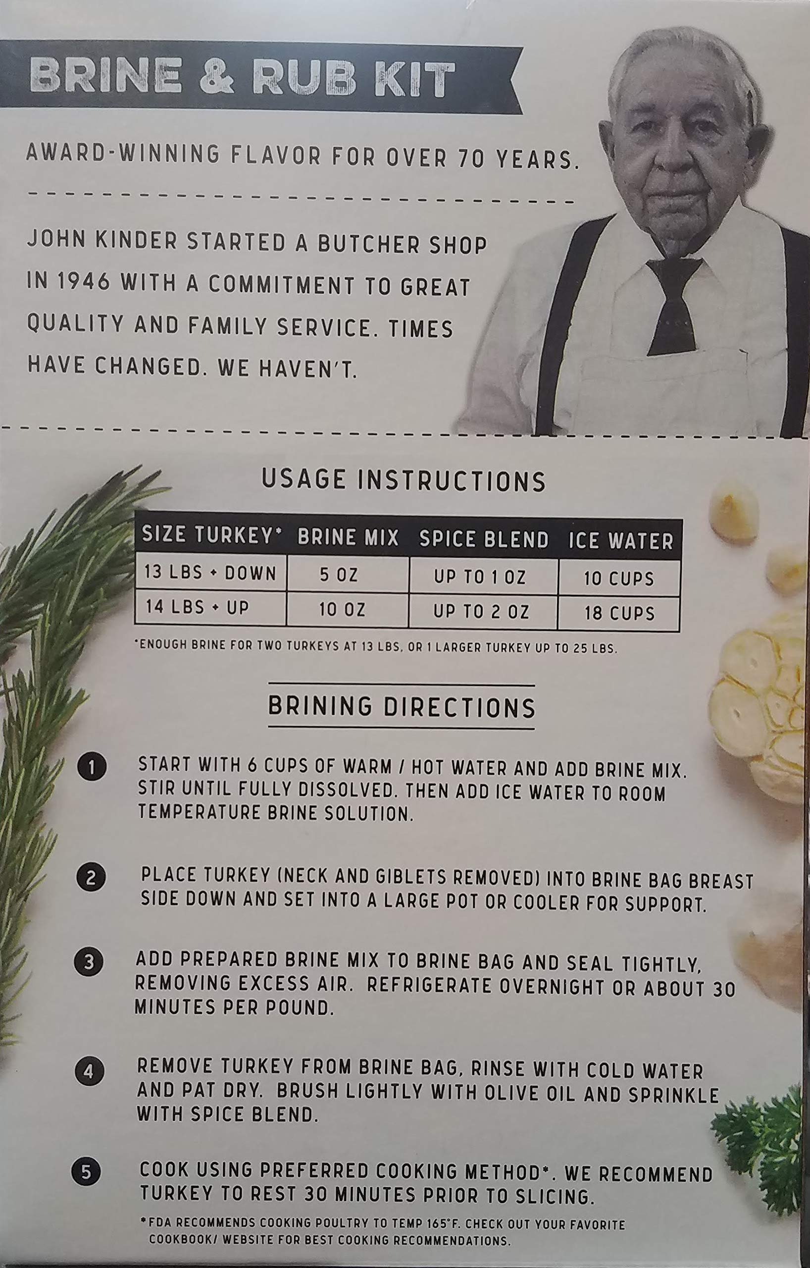 Snapklik.com : Kinders Butchers Turkey Brine And Rub Kit