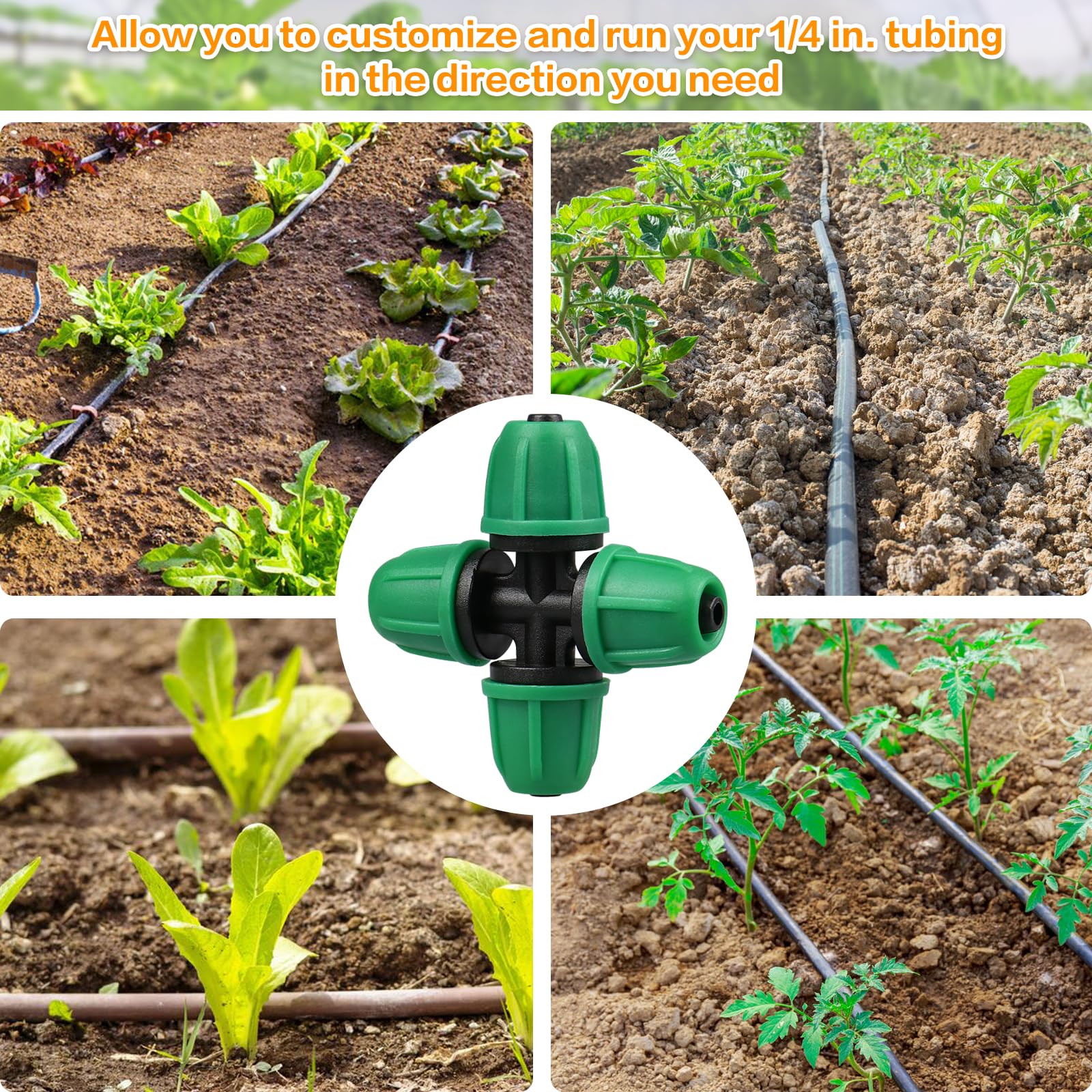 Snapklik.com : Gardrip Upgraded 1/4 Drip Irrigation Cross FittingsLeak ...