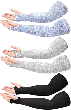 Amazon.com: Janmercy 3 Pairs Elderly Arm Sleeves for Thin Skin ...