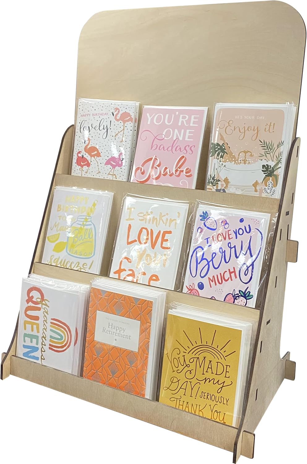 Amazon.com: TORCHED DISPLAYS Greeting Card Organizer Display Stand – 3-Tiered Picture Stands for ...