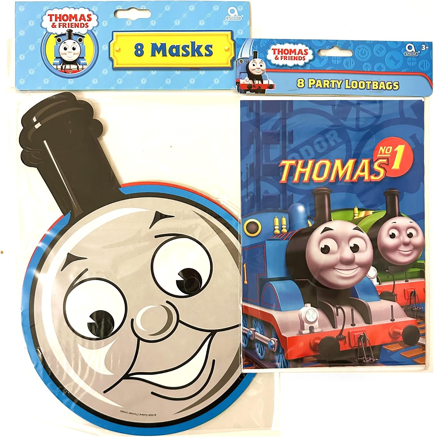 Blue Frog Toys Thomas The Tank Engine Party Pack - 8 Card Masks and 8 ...