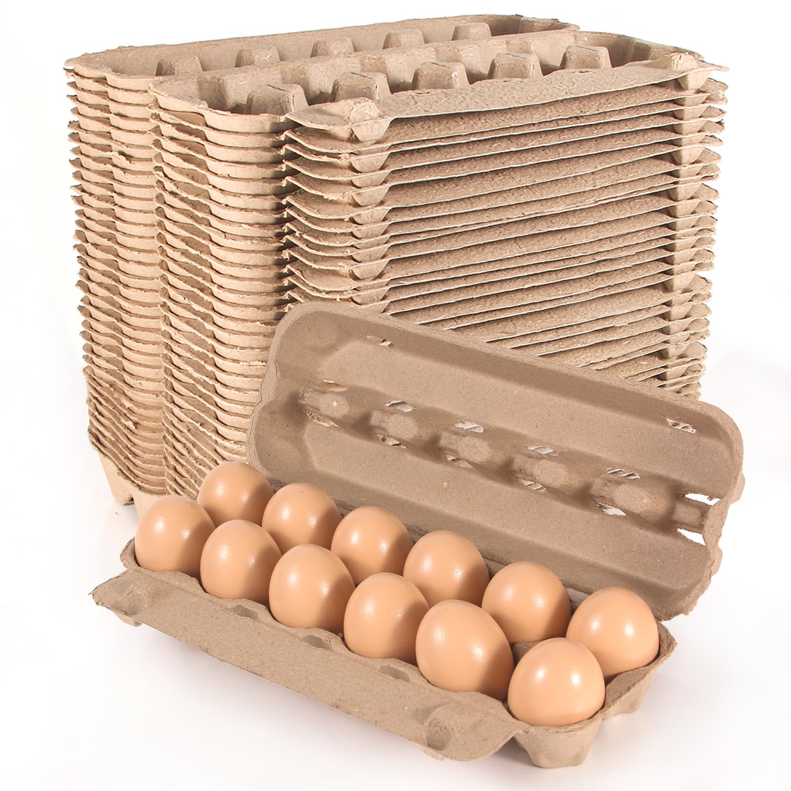 Amazon.com: Toneoldshu 50 Pack Cardboard Dozen Egg Cartons 12 count for ...