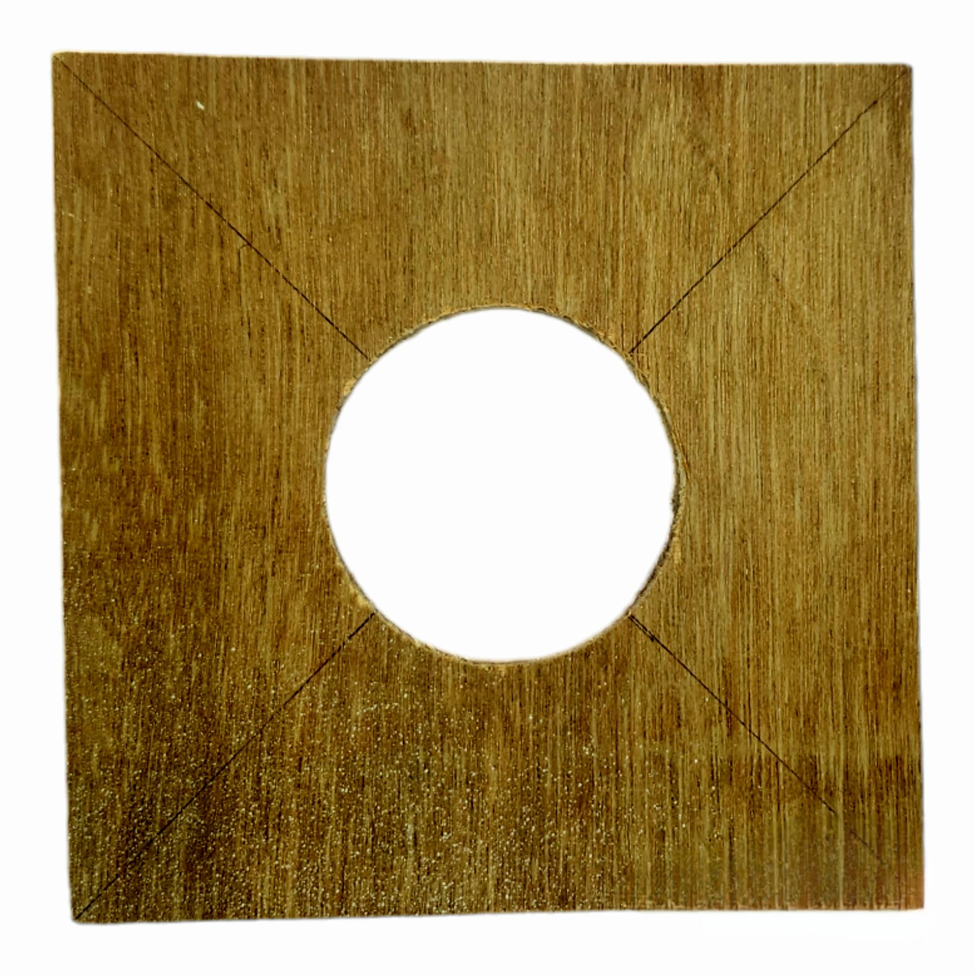 Plywood Wooden Square Shape Board Circle Cutout(6cm Dia.) in Centre ...