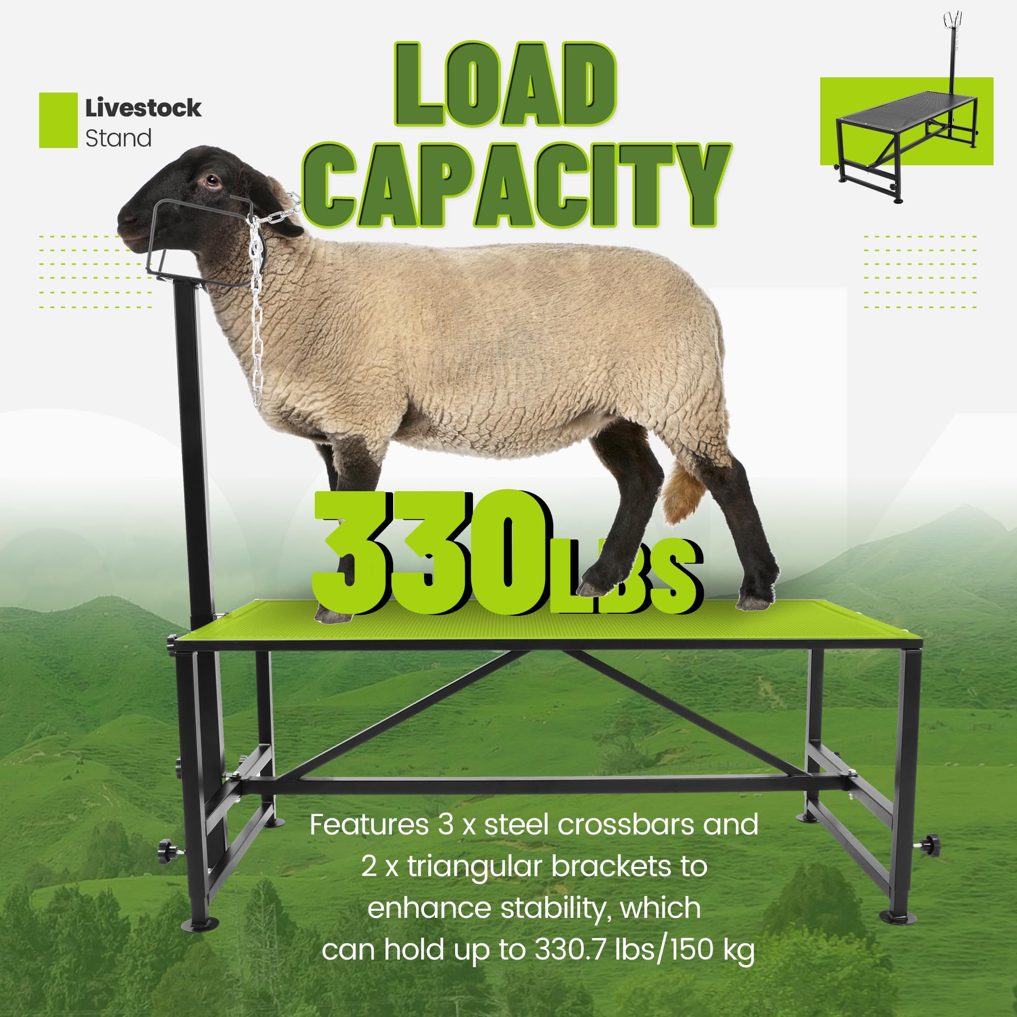 Snapklik.com : Kojem Milking Stand 51x23 Inches, Livestock Trimming ...