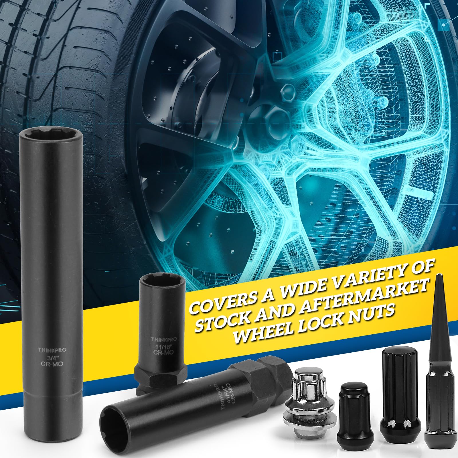 Snapklik.com : Wheel Lock Removal Kit 10 Piece, Spline Hex Master Key ...