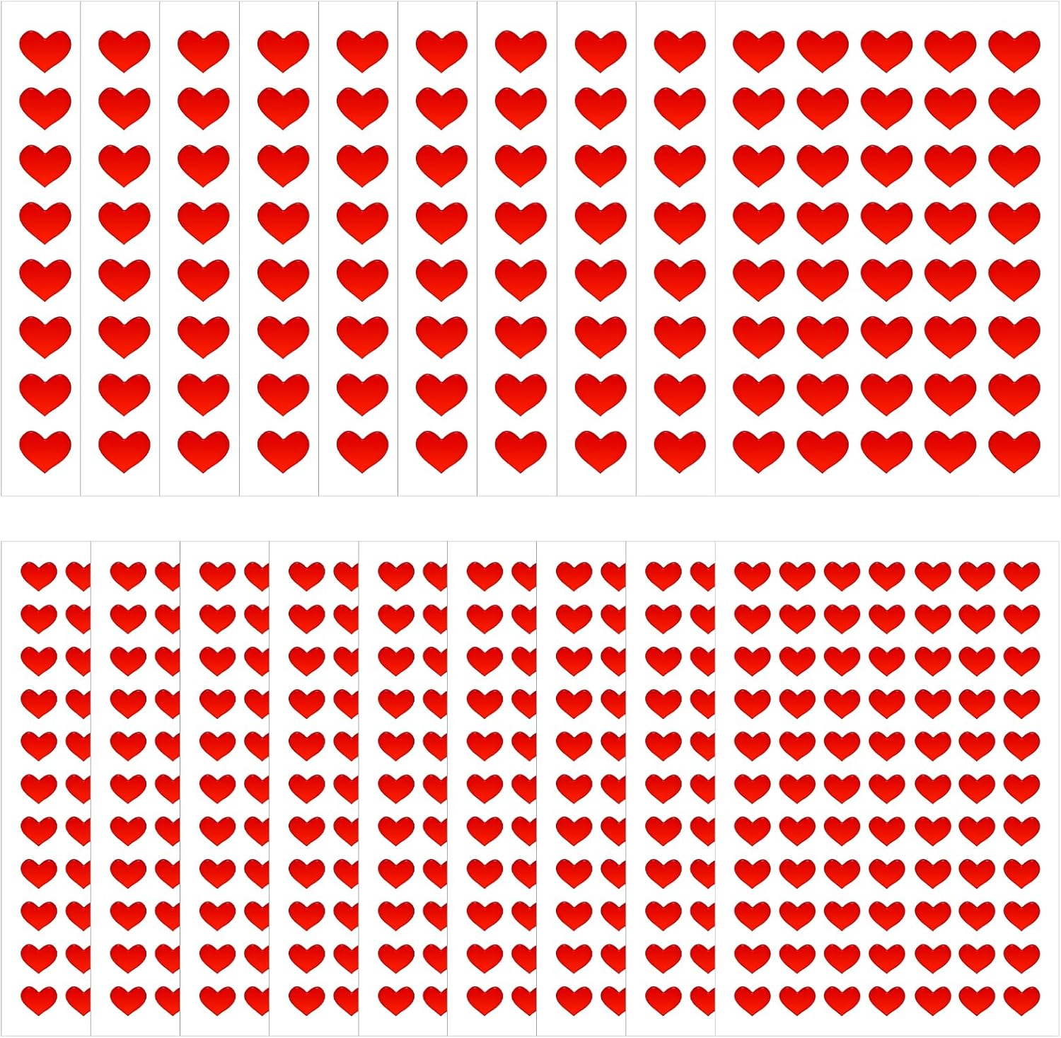 Amazon.com: 1410 Pcs Red Heart Stickers, Small Heart Stickers Self ...