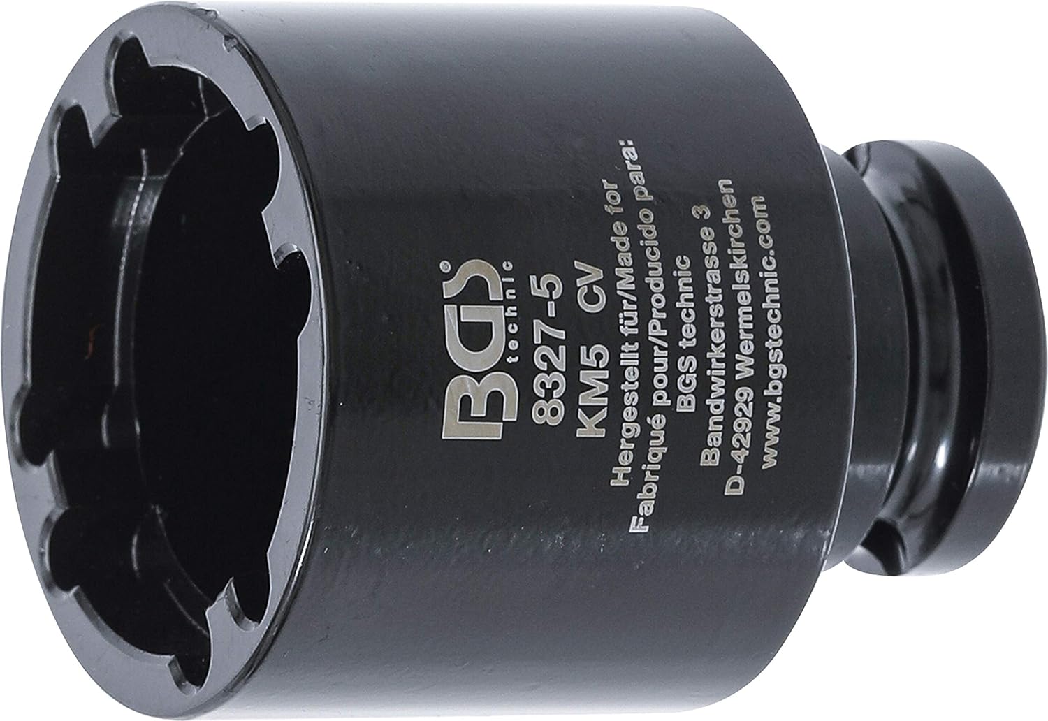 BGS 8327-5 | Castle socket | for slotted nuts internal teeth | KM5 ...