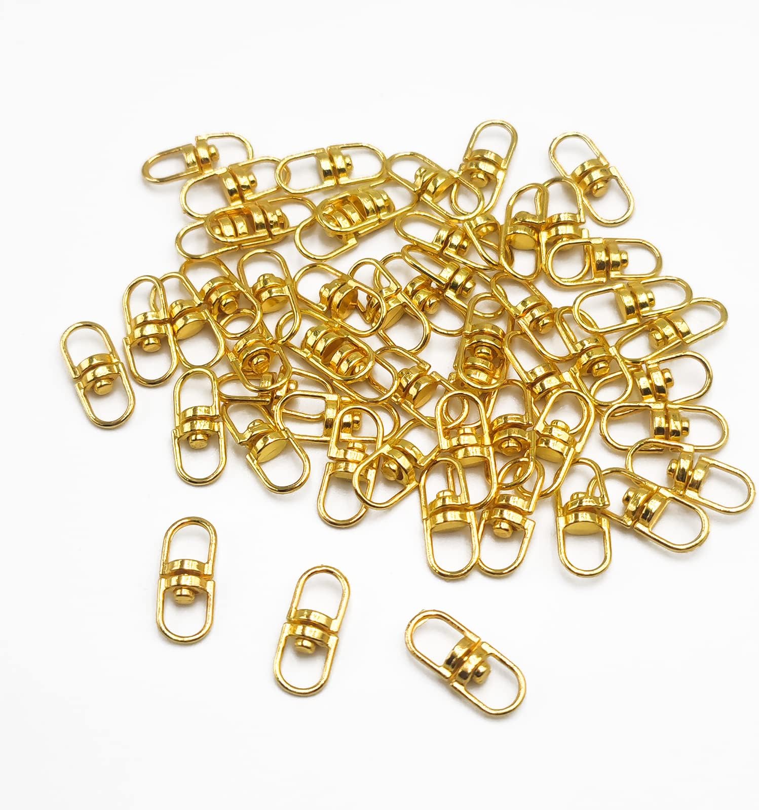 Amazon.com: 100 Pieces Swivel Key Ring Keychain Connectors, Double ...