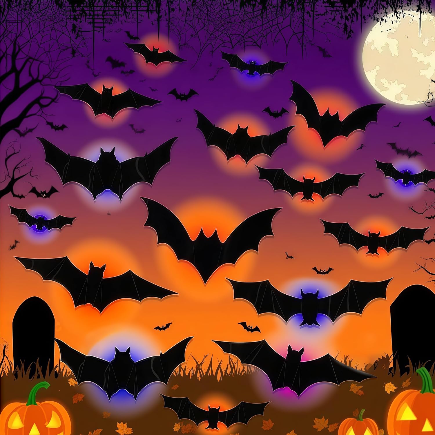 Amazon.com: 2026 New 3D Bat Design LED Decoration - LED Lighted 3D Bats ...