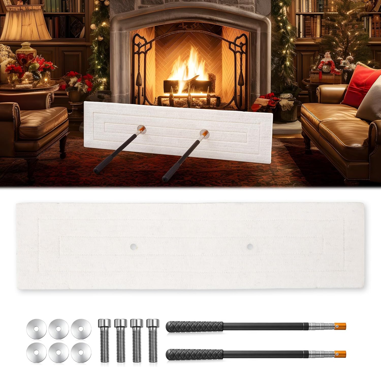 Amazon.com: Otoolling Fireplace Draft Stopper, 8''x 32'' Chimney Flue ...