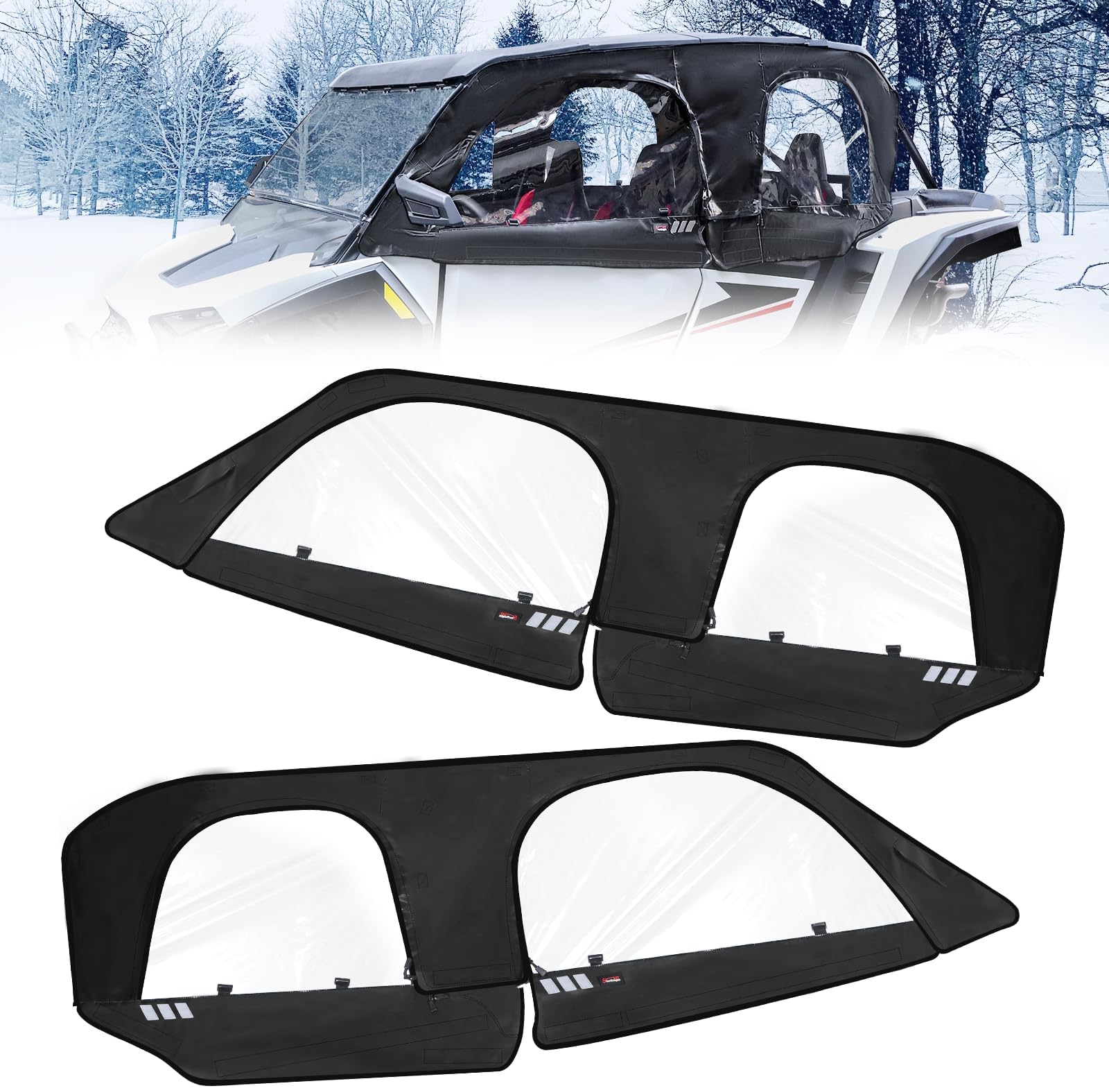 Amazon.com: StarknightMT RZR XP 4 1000 Cab Enclosure Soft Upper Doors ...