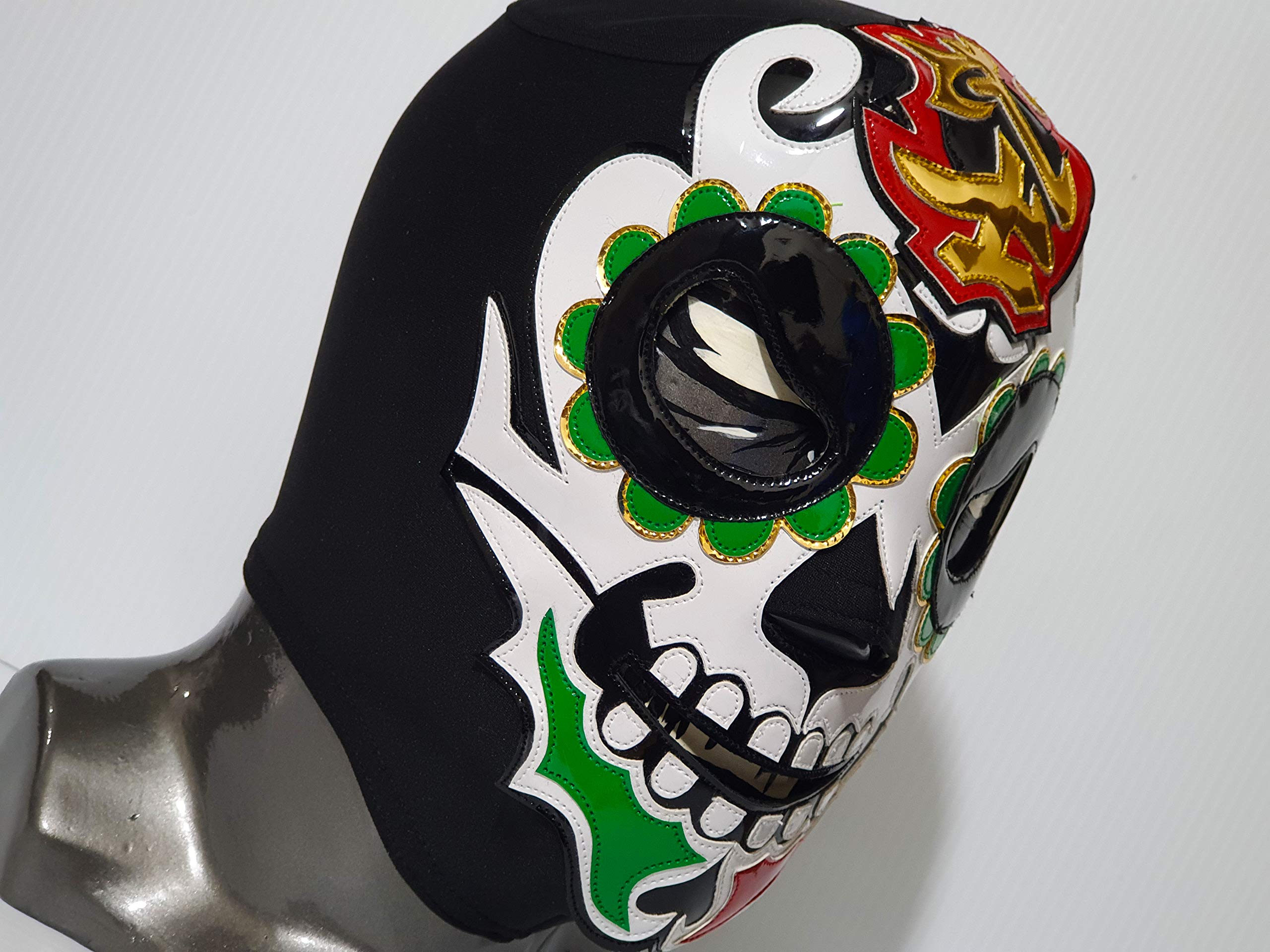 DAY OF THE DEATH WRESTLING SKULL MASK LUCHADOR COSTUME WRESTLER LUCHA ...
