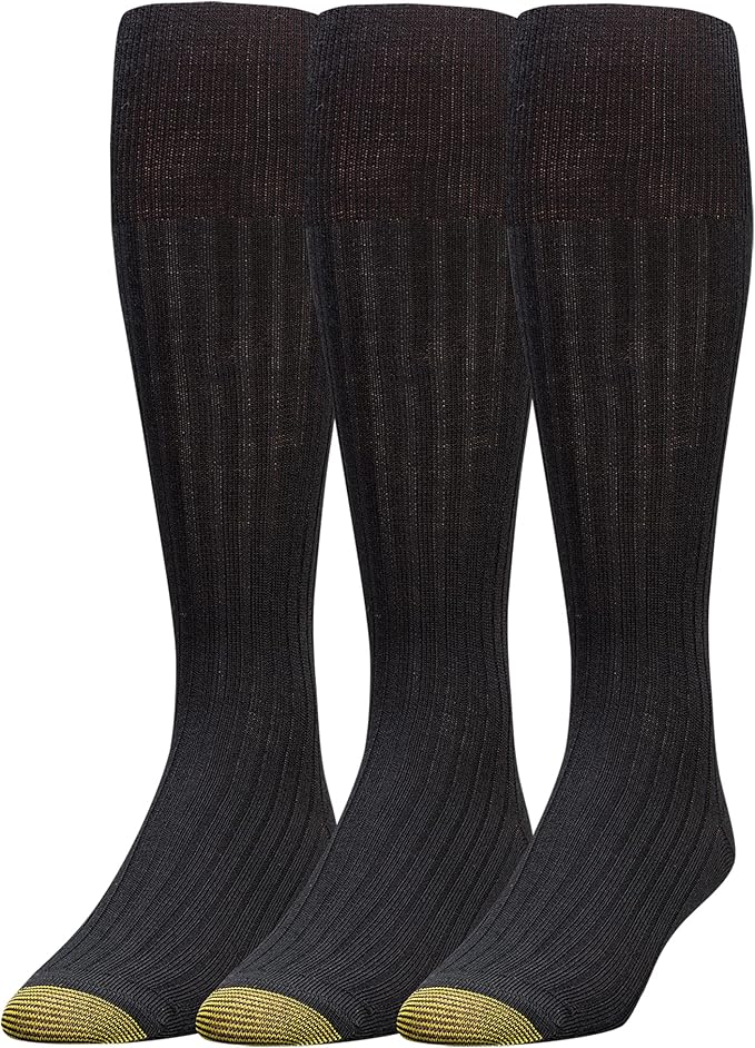 Amazon.com: GOLDTOE Men's Windsor Wool Over-The-Calf Dress Socks, 3 ...