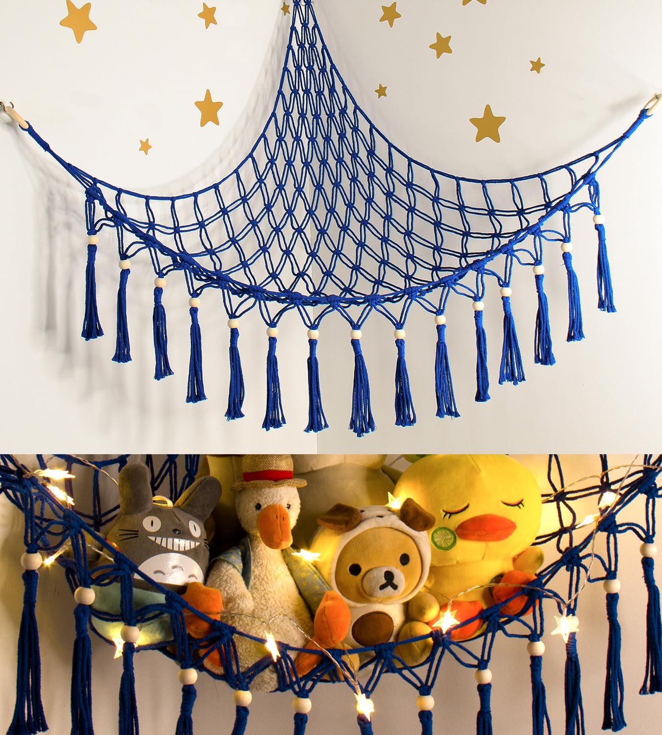 Amazon.com: Macrame Stuffed Animal Hammock Corner with LED Light ...