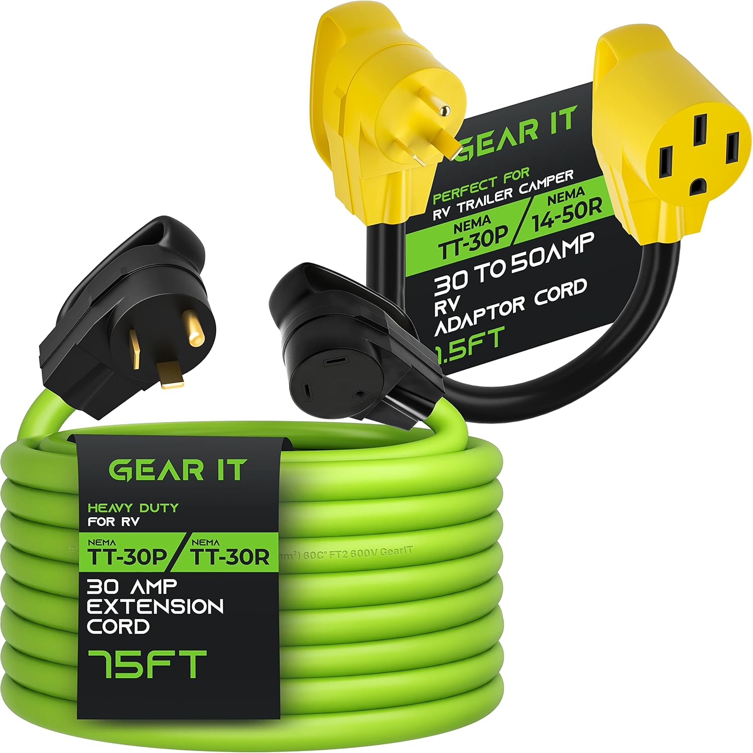 Amazon.com: 30A RV Extension Cord &30A to 50A 14-50R Adapter : Automotive