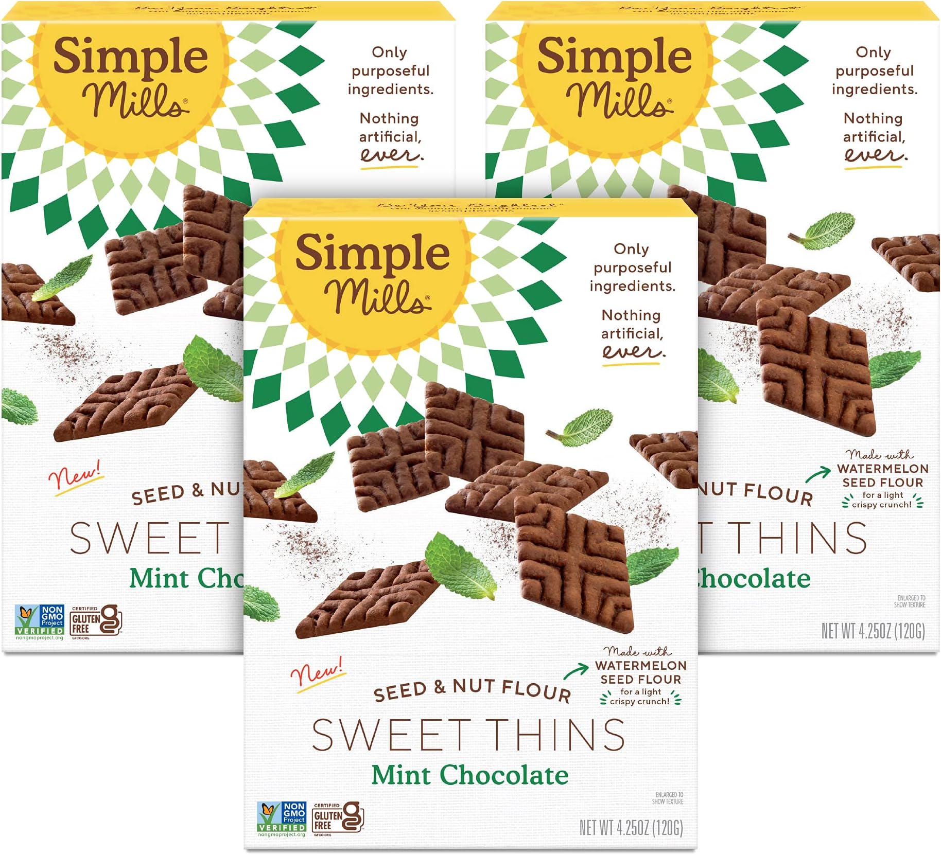 Amazon.com: Simple Mills Mint Chocolate Seed and Nut Flour Sweet Thins ...
