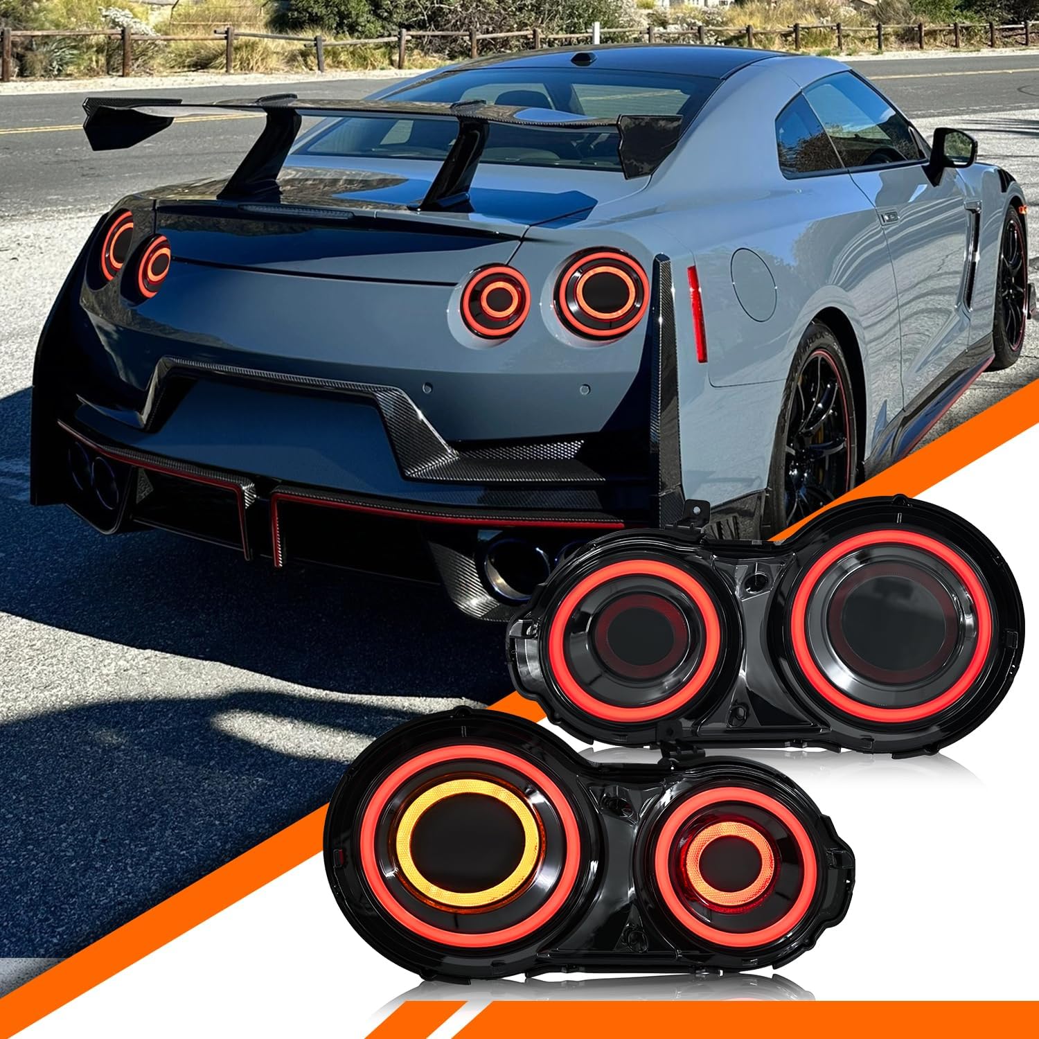 Amazon.com: COOLDNA LED Tail Lights Compatible with GTR GT-R R35 2009 ...